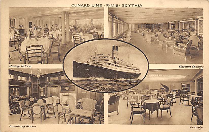 RMS Scythia Cunard Line Ship Unused | Topics - Other, Postcard ...