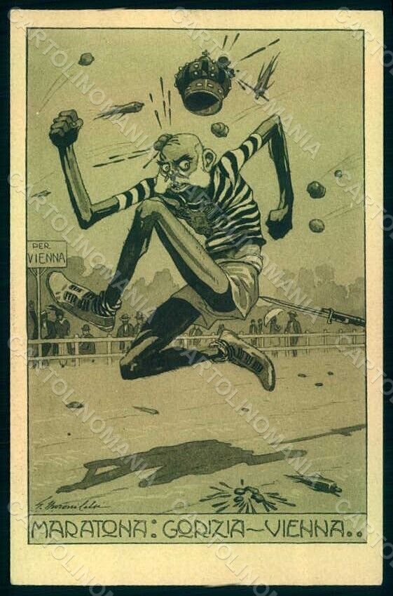 WWI WW1 Italian Propaganda Moroni Anti Kaiser Franz Joseph Gorizia pc ...