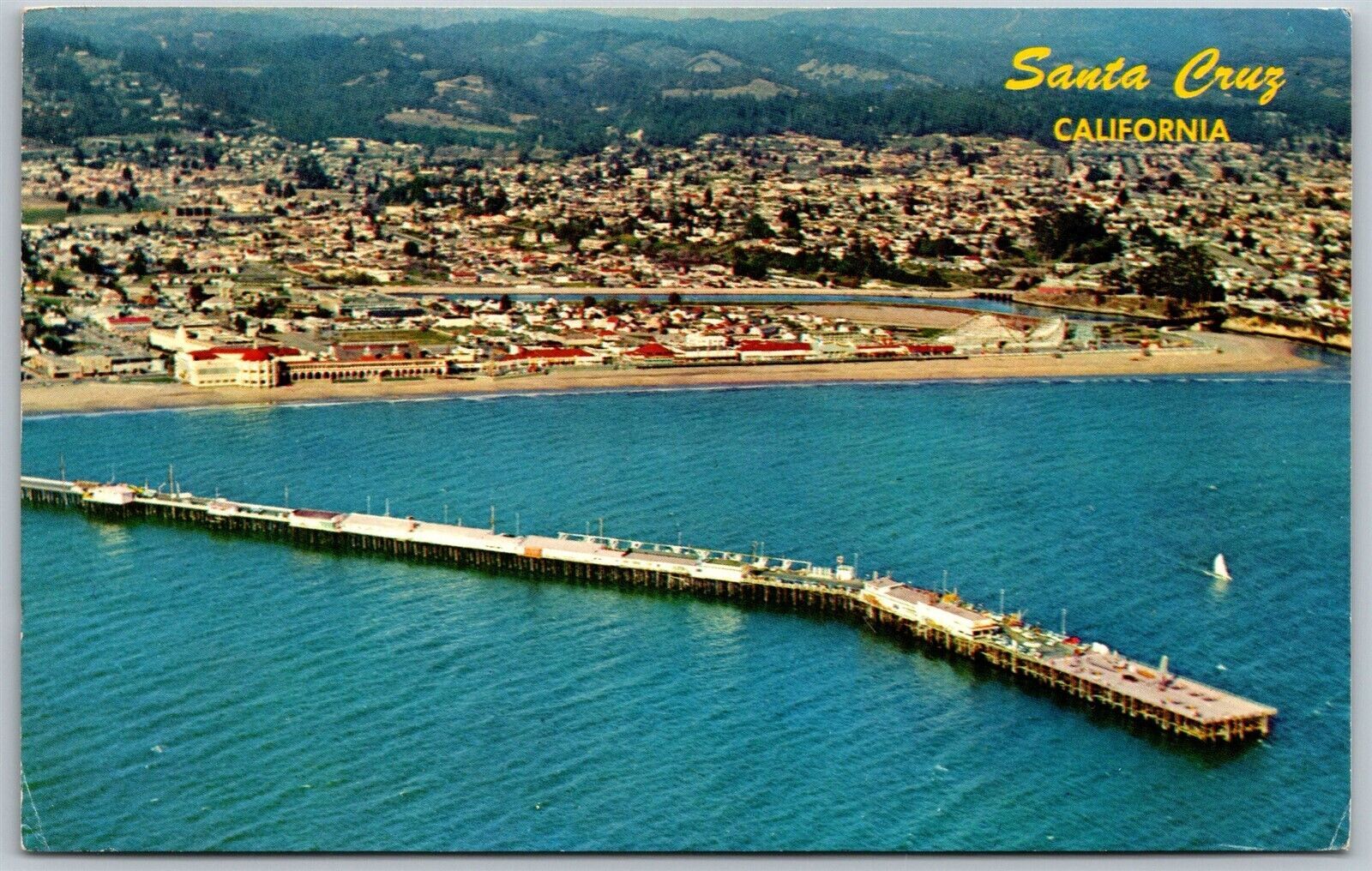 Vtg Santa Cruz California CA Municipal Wharf Fishing Pier & Beach 1970s ...