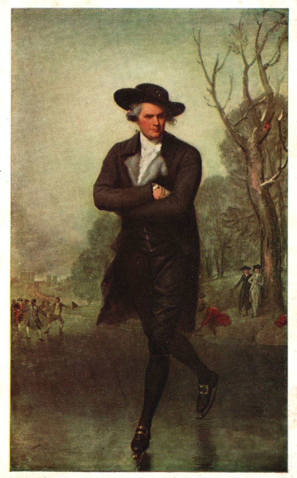 Vintage Postcard The Skater Gilbert Stuart Mellon Collection National ...