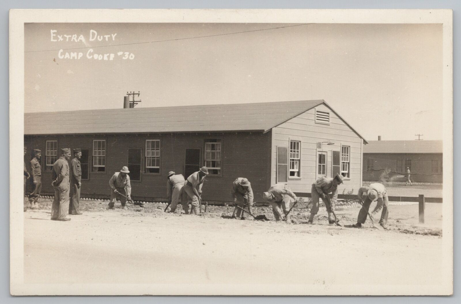 Camp Cooke California~Extra Duty: Soldiers Dig Random Holes~WWII 1940s ...