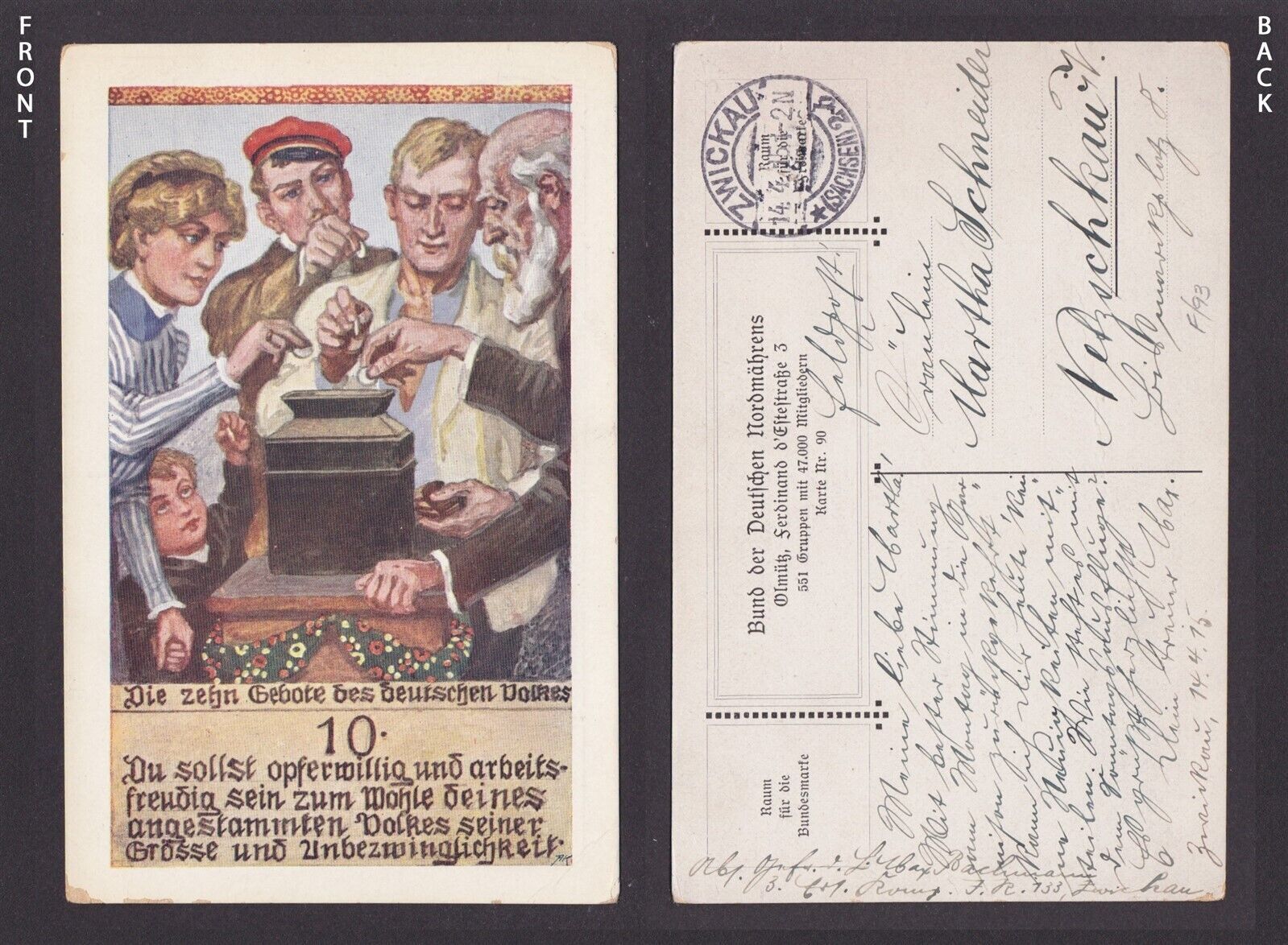 GERMANY 1915, Postcard, The Ten Commandments of the German?, WWI ...