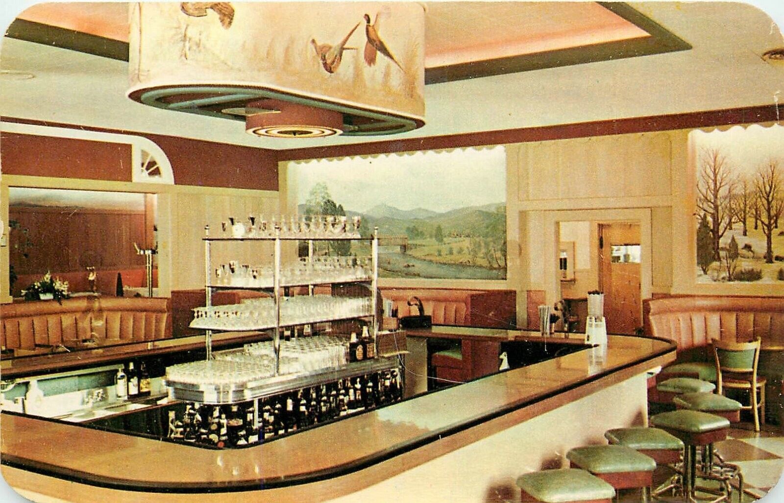 Postcard 1950s Vermont Rutland Fairmont Restaurant interior Dexter VT24 ...