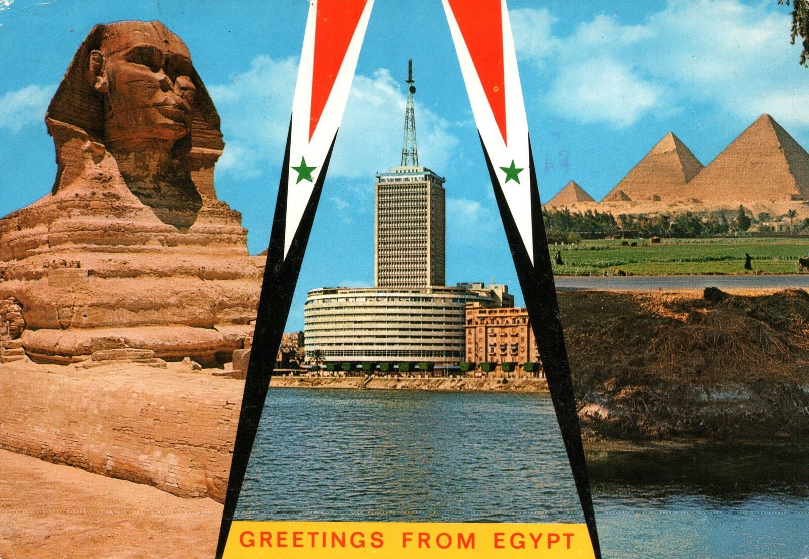Vintage Continental Size Postcard Souvenir Tourist Images From Egypt ...