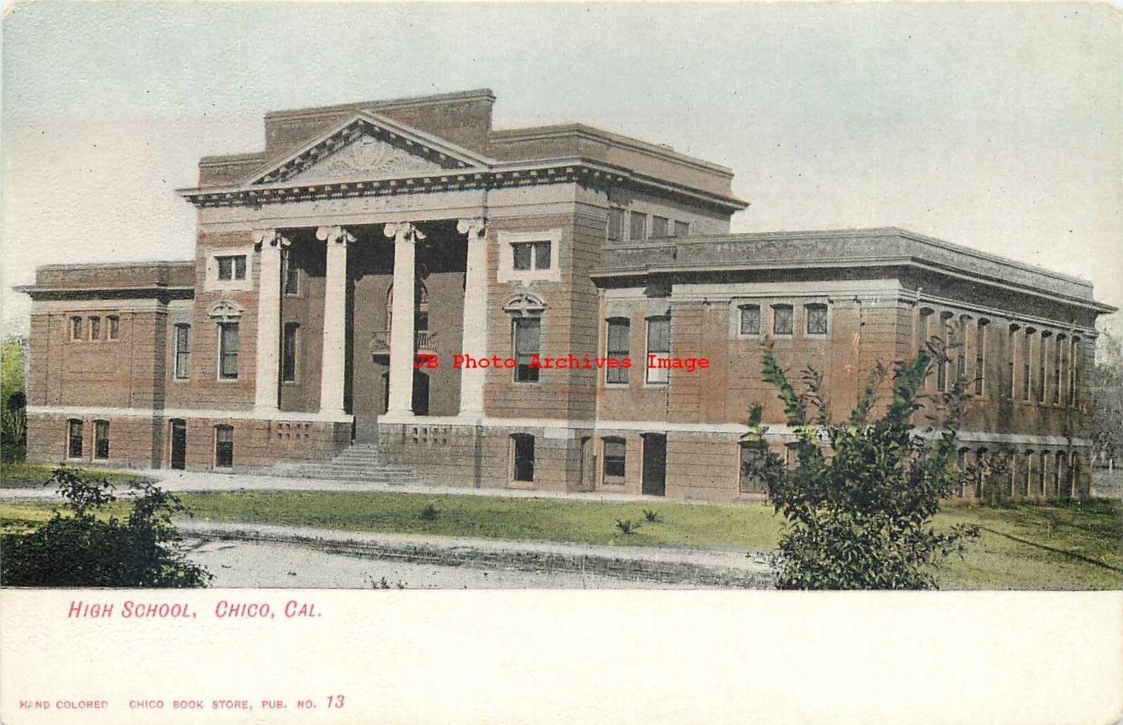 CA, Chico, California, High School Building, Chico Book Store Pub No 13 ...