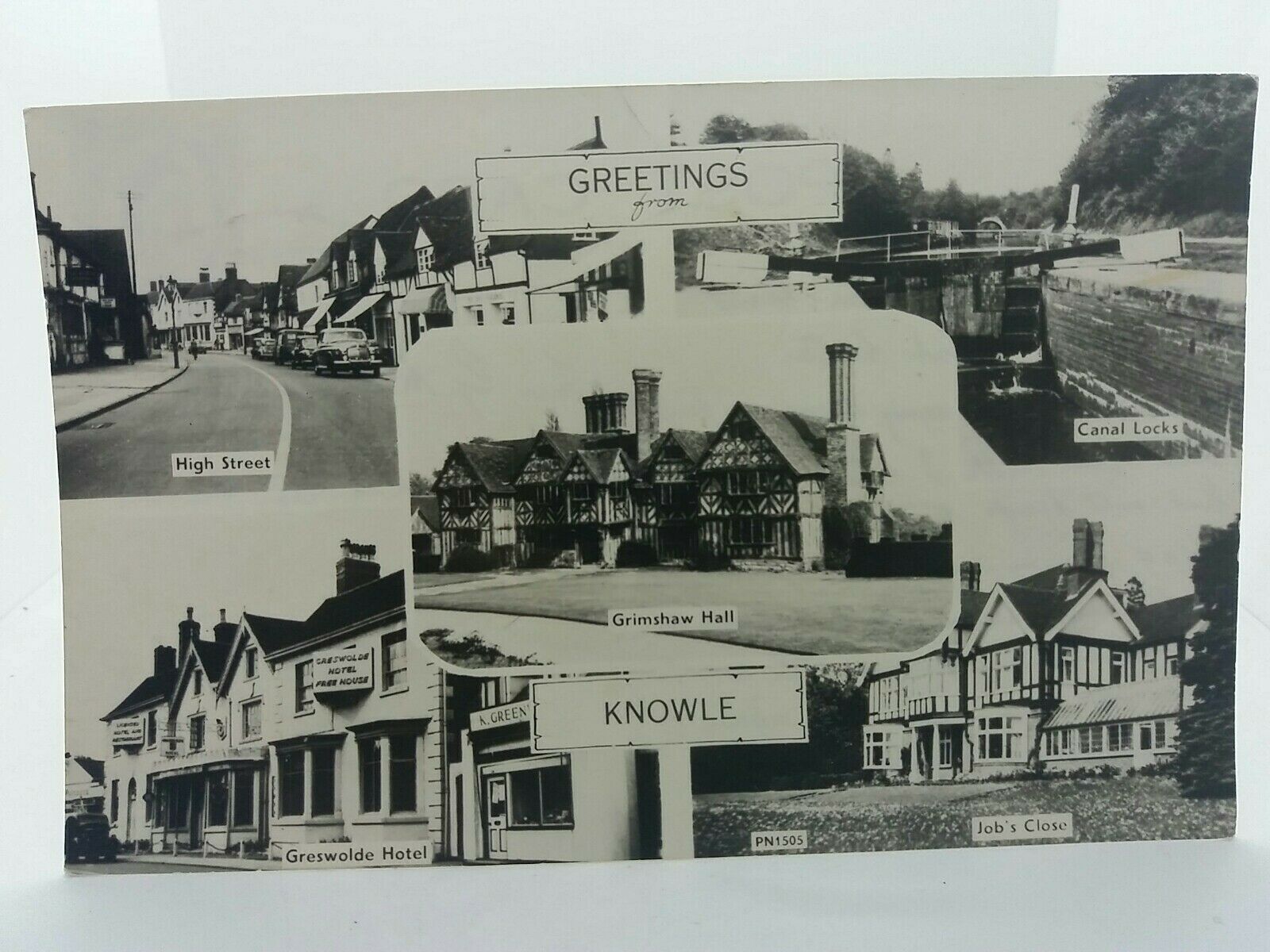 Knowle Multiview Vintage RP Postcard Greswolde Hotel Jobs Close High St ...