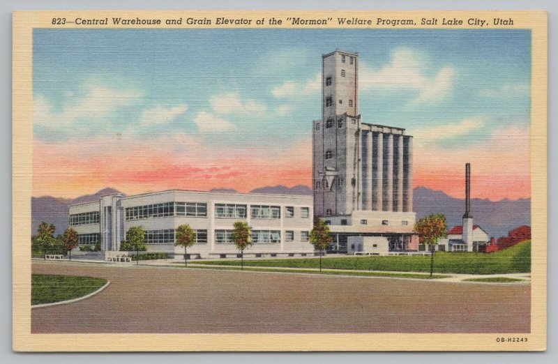 SLC UT~C Warehouse & Grain Elevator of Mormon Welfare Program~Vintage ...