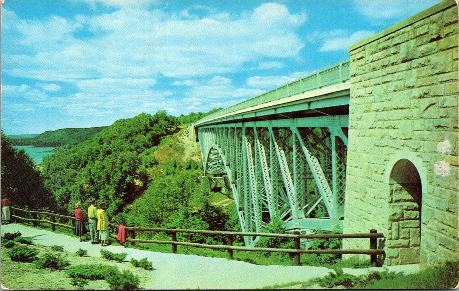 Cut River Bridge Michigans Upper Peninsula MI Postcard Kodachrome UNP ...