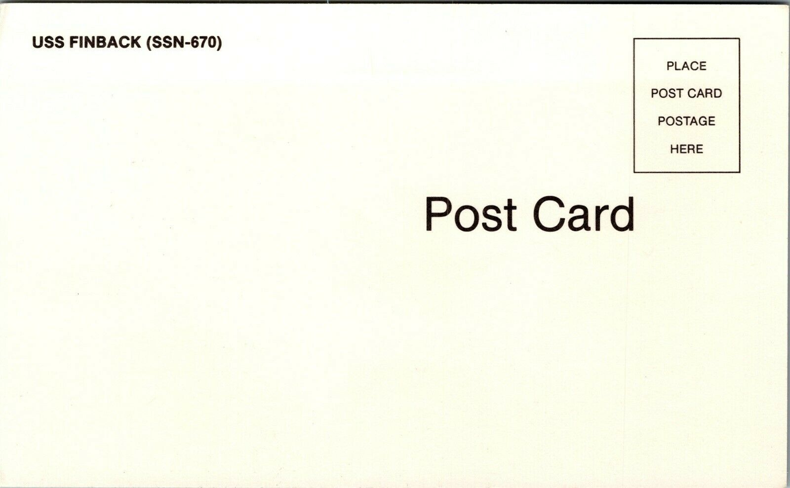 Vtg USS Finback SSN-670 Sturgeon-Class Attach Submarine Navy Postcard ...