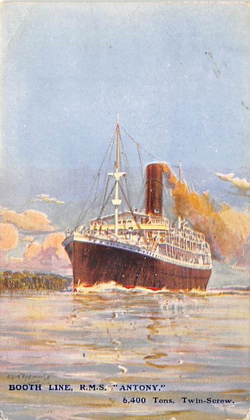 RMS Antony Booth Line Ship 1907 | Topics - Other, Postcard / HipPostcard