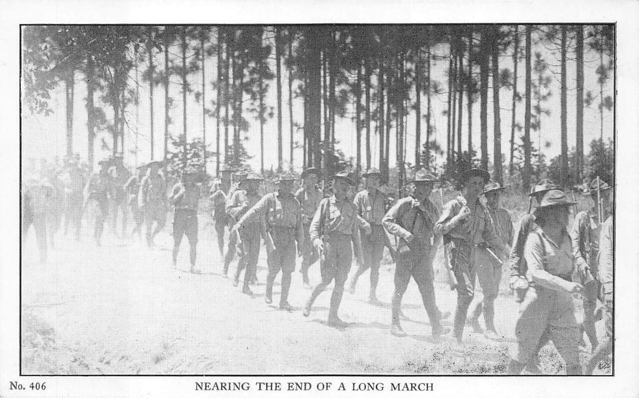 Nearing the END of a Long March Soldier's Guns Military Postcard (C ...