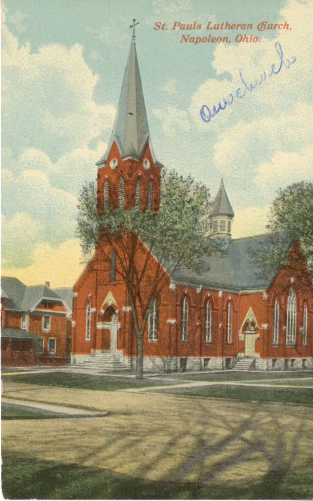 St Pauls Lutheran Church Napoleon OH Ohio St. Paul's Vintage Postcard ...