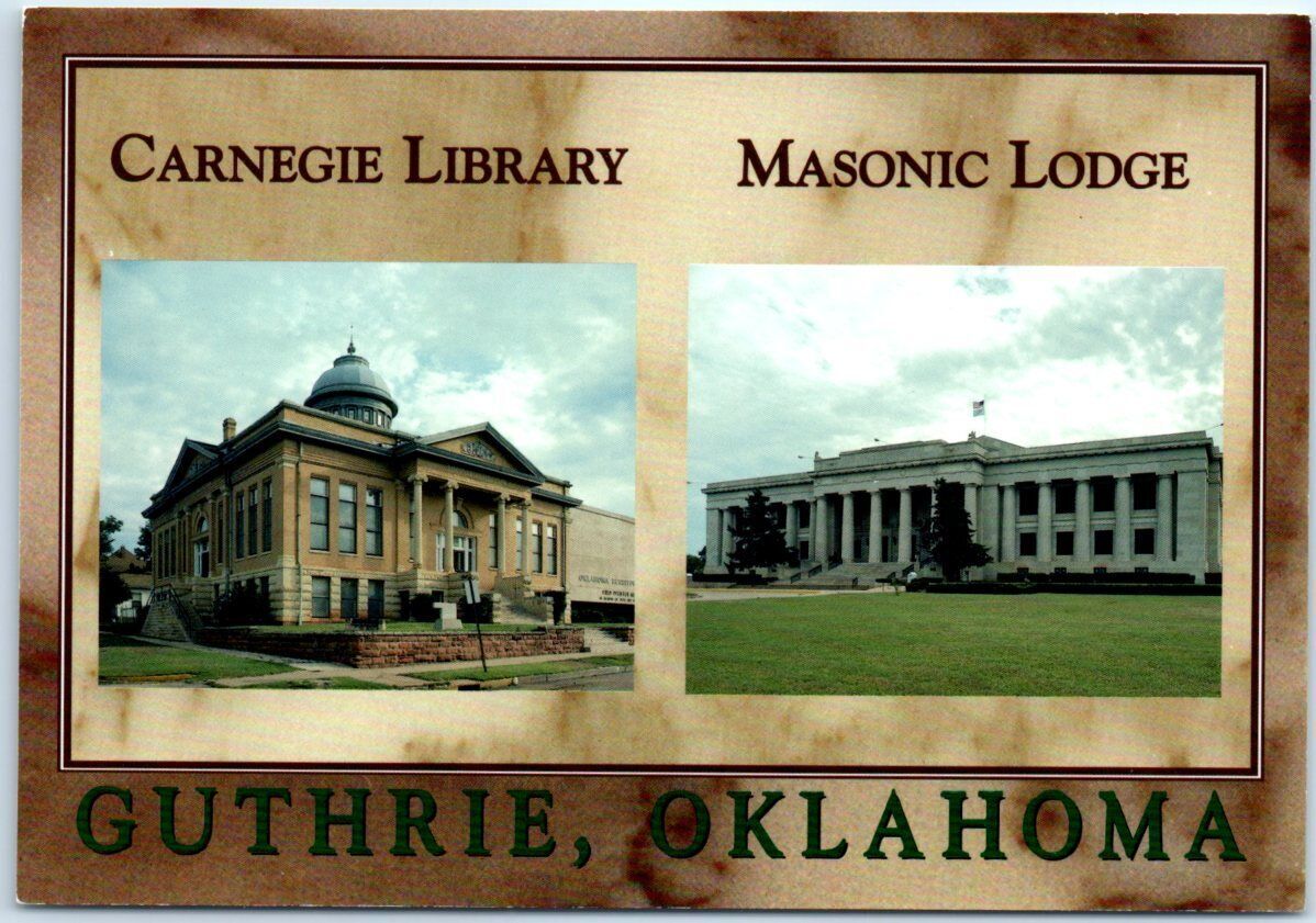 B-70857 Carnegie Library and Masonic Lodge, Guthrie, Oklahoma, USA ...