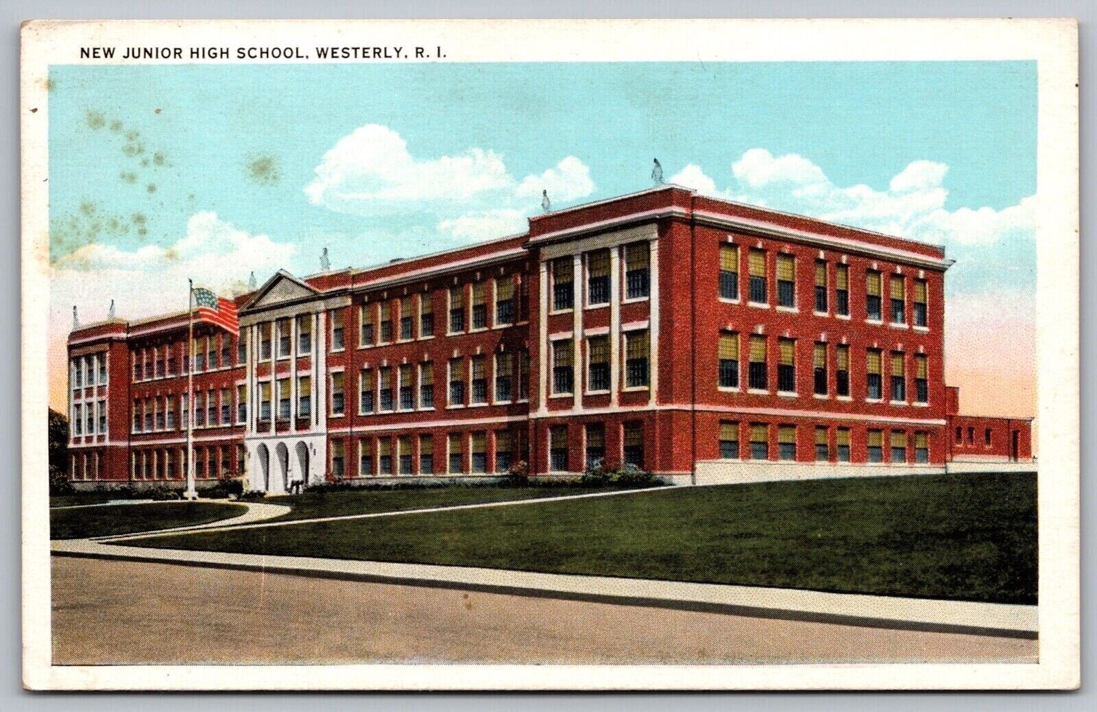 New Junior High School Campus Westerly Rhode Island Street View Flag ...