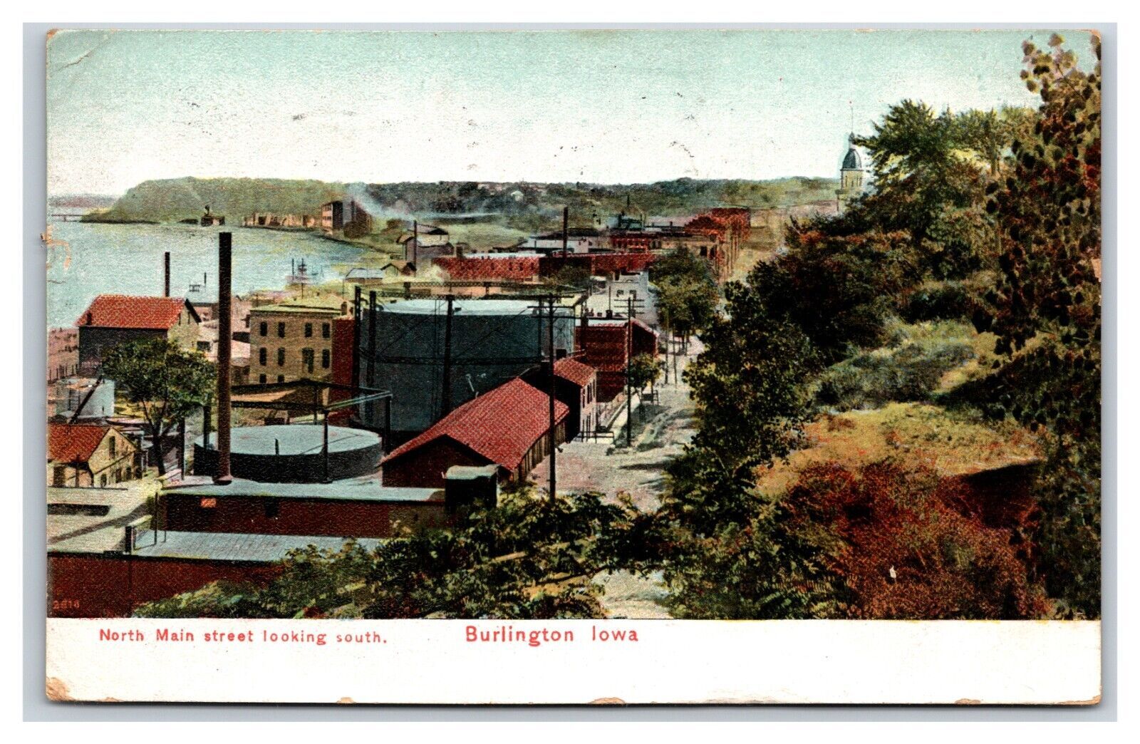 North Main Street View Burlington Iowa IA DB Postcard Y4 | United ...