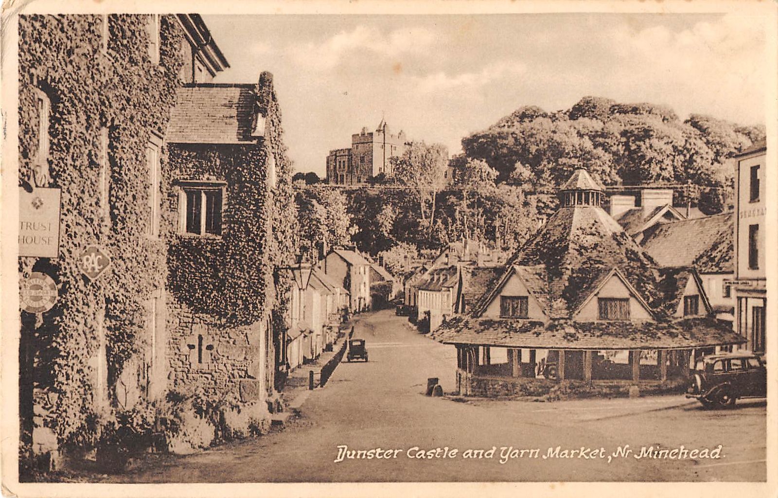 uk17549 yarn market dunster castle minehead real photo uk | Europe ...