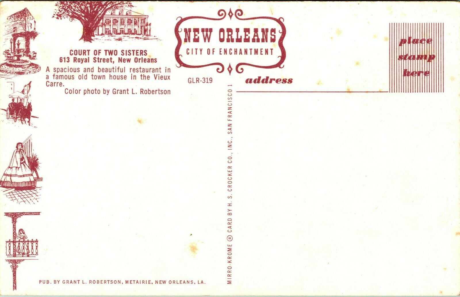 Court Of Two Sisters Restaurant New Orleans Louisiana UNP Chrome ...