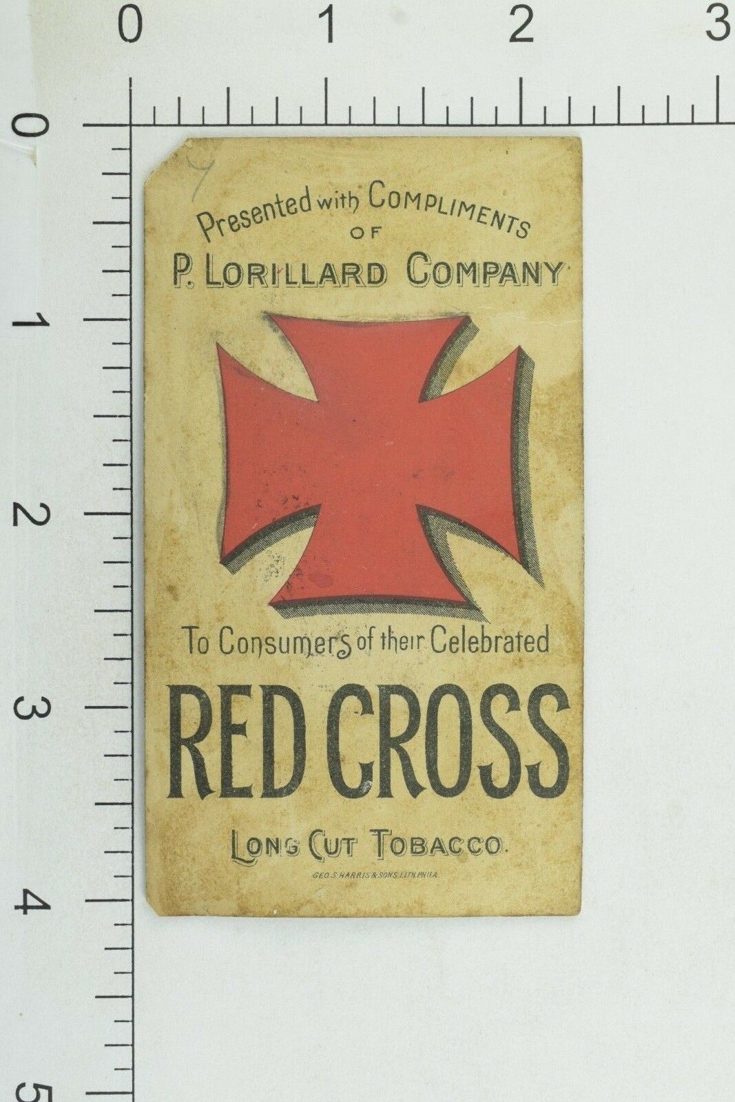 P. Lorillard Co. Red Cross Long Cut Tobacco Lovely Laura Moore P109 ...