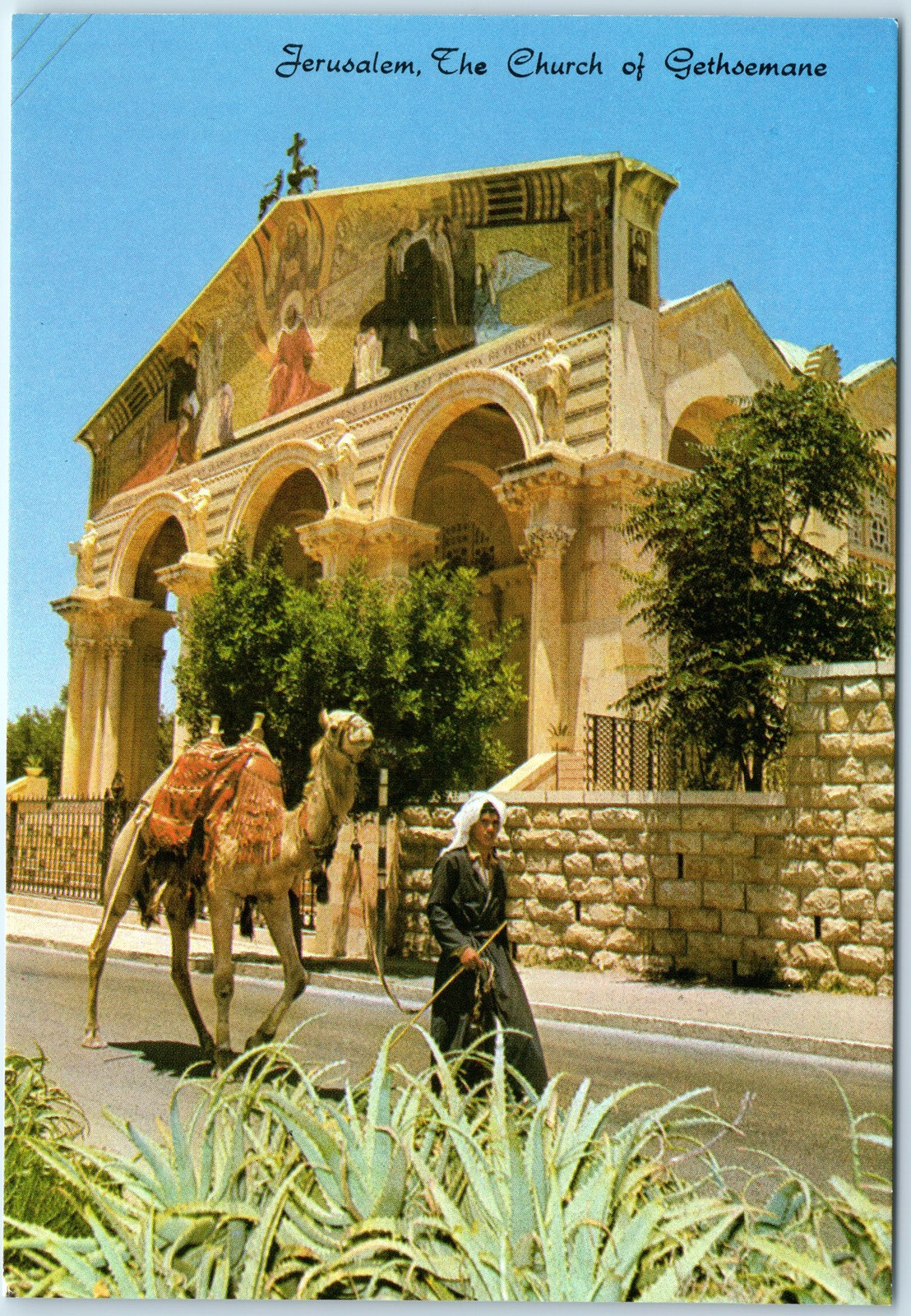 c1970s Jerusalem, Israel Church of Gethsemane Camel Man Mosaic Art 4x6 ...