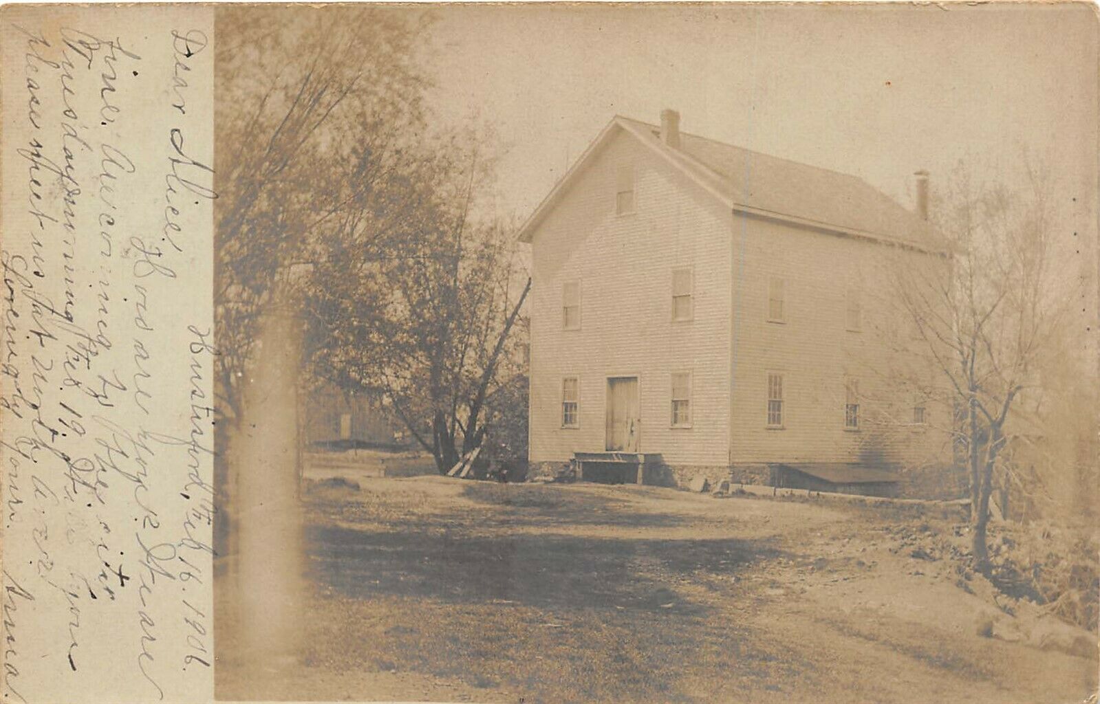 Hustisford Wisconsin 1907 RPPC Real Photo Postcard Old Farmhouse ...