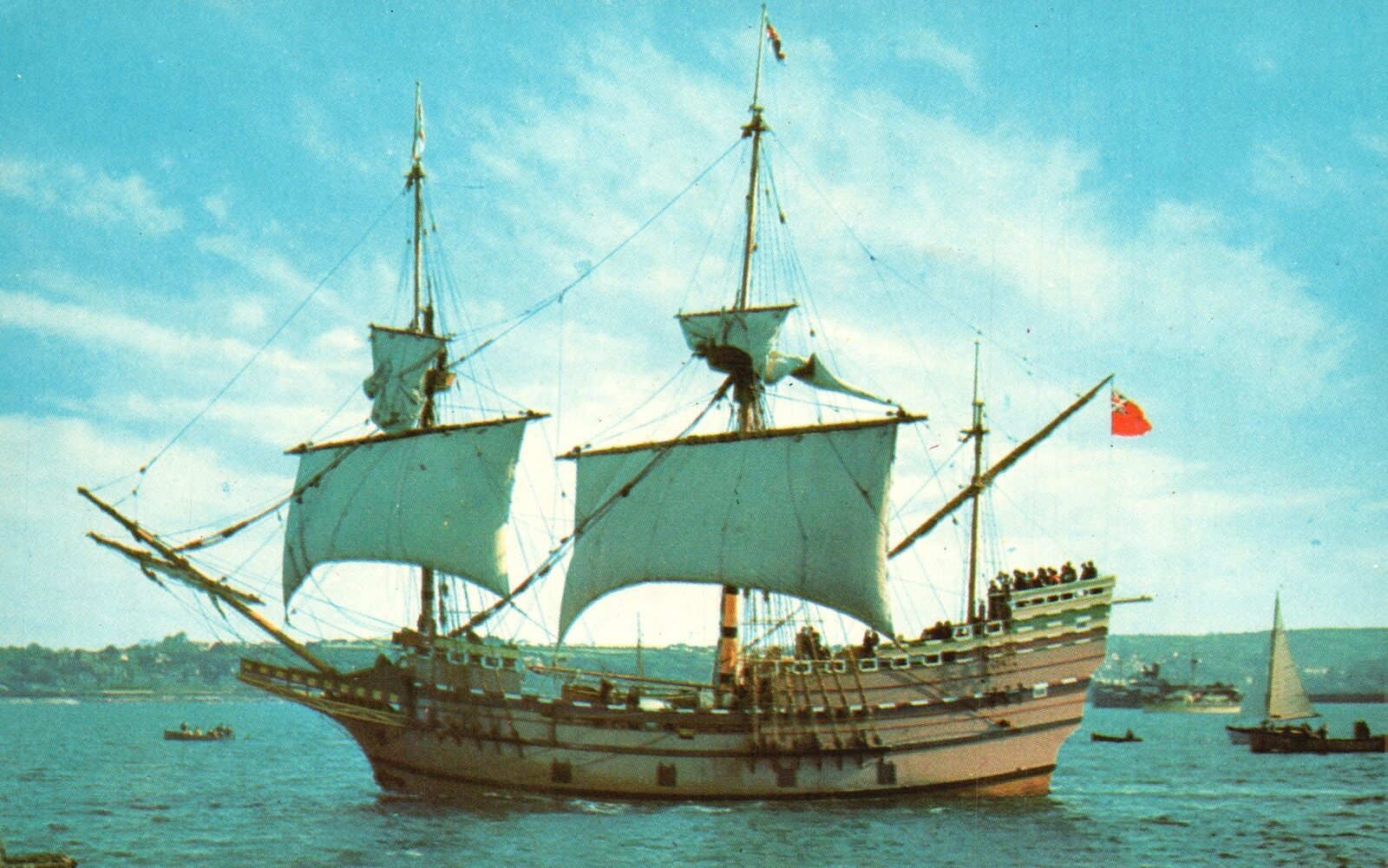 Postcard Mayflower 2 Project Mayflower Capt. Villiers Built At Brixham England | Europe - United ...