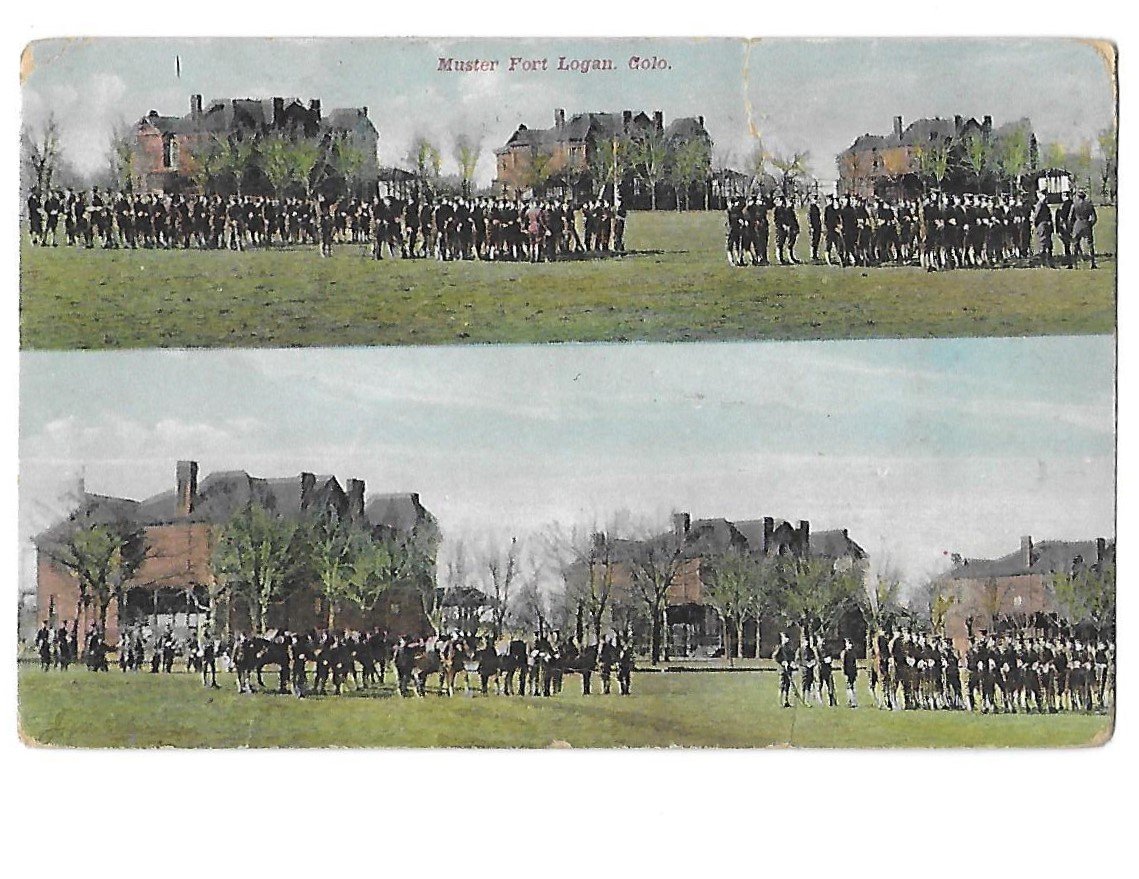 Muster at Fort Logan Colorado Mailed 1910 Soldiers and Horses | Topics ...