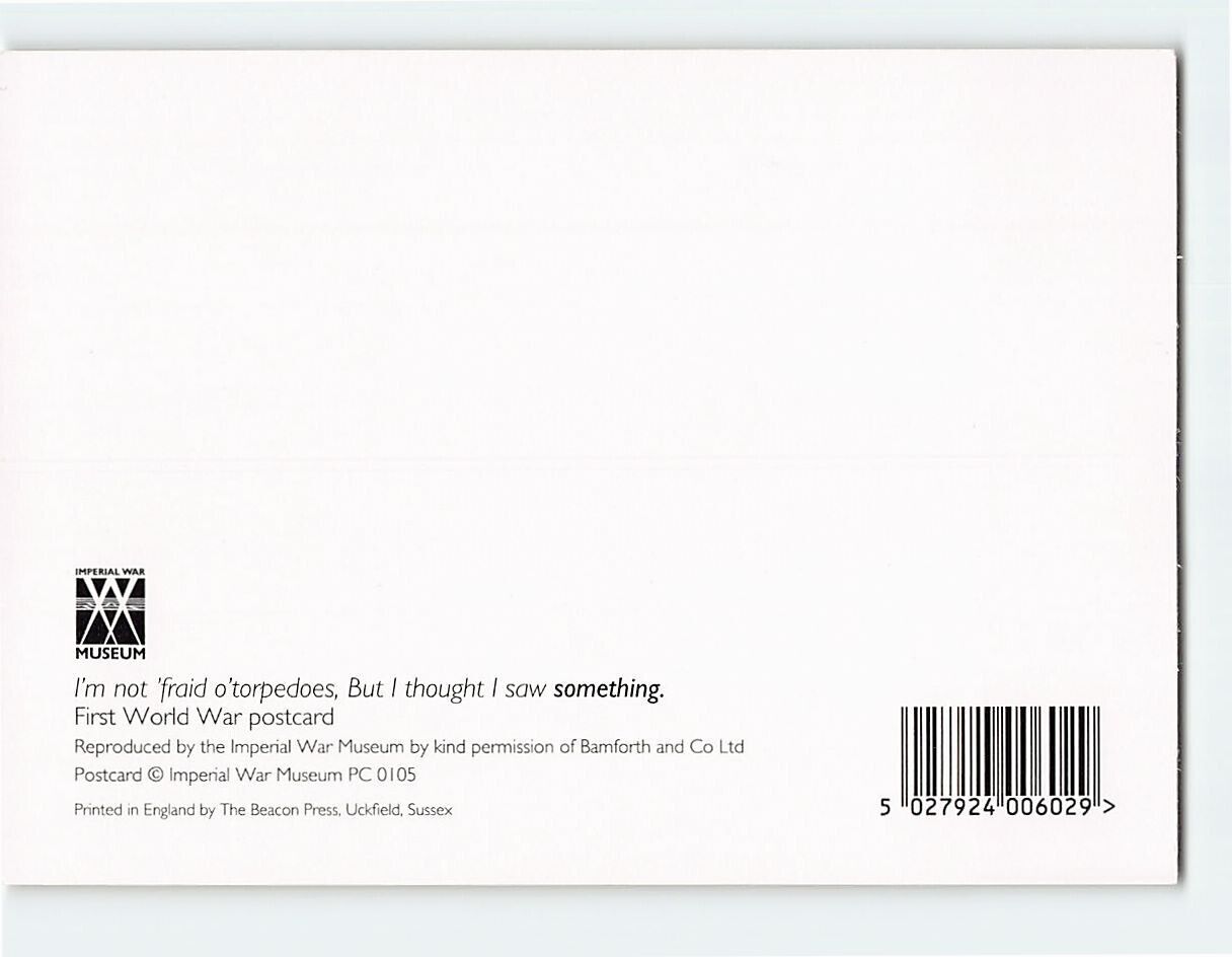 Postcard I'm not 'fraid o' torpedoes, But I thought I saw something ...