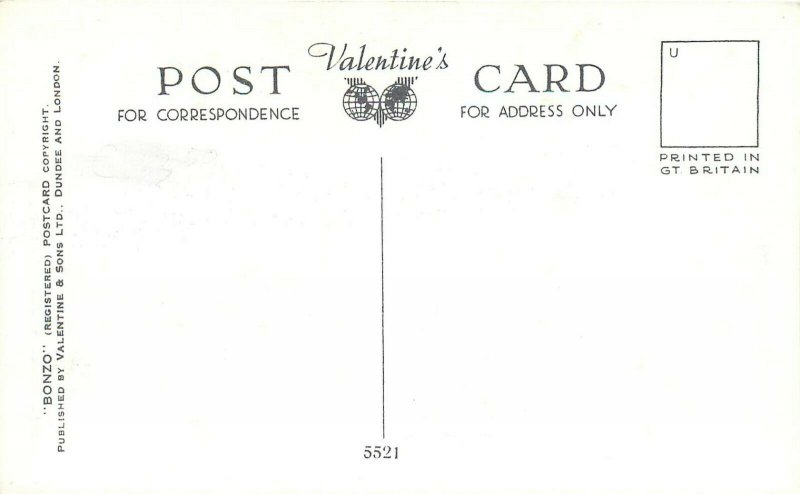 Bonzo dog comic postcard wild animals tropy room elephant tiger ...