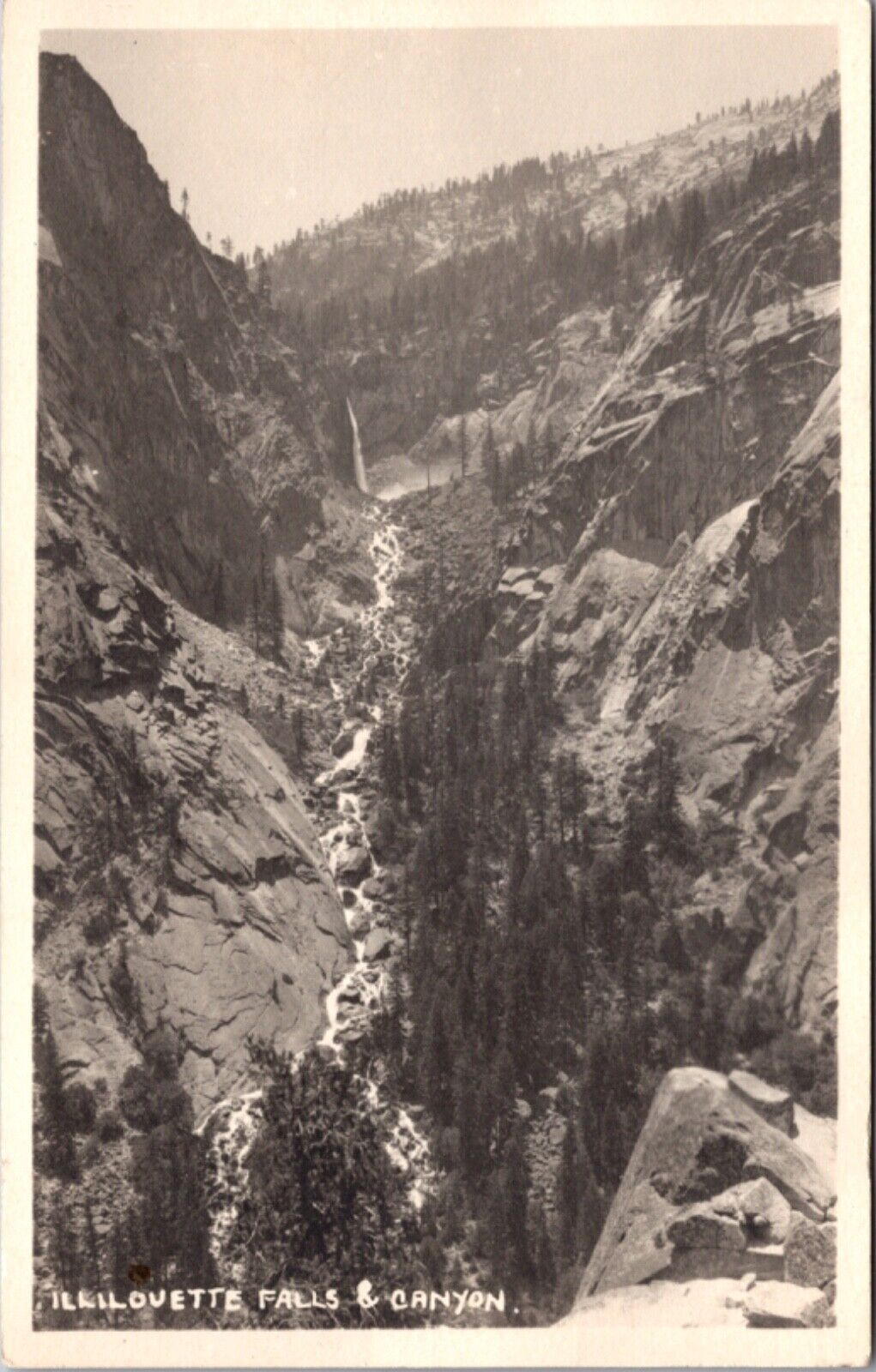RPPC Illilouette Falls & Canyon Camp Curry Studio Yosemite National ...