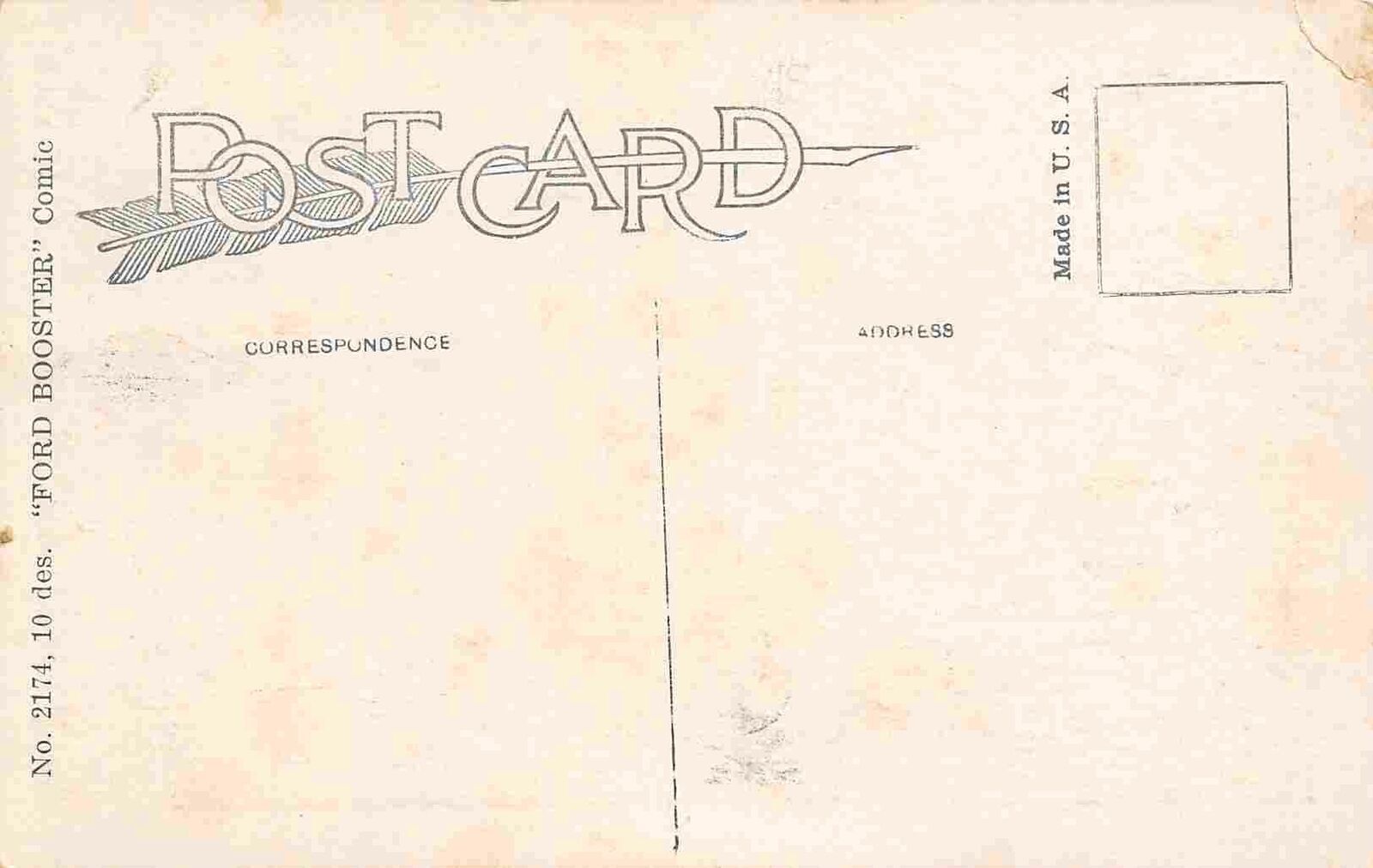 Little Ford Automobile Saves Gas Witt artist signed Comic Ford Booster ...