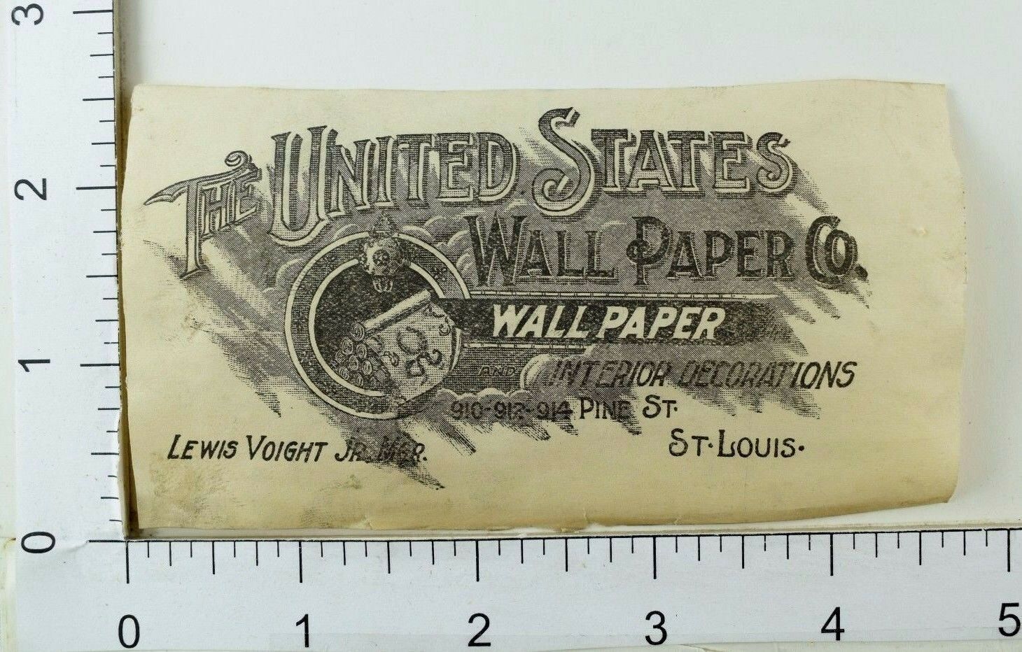 1890's Victorian Paper Label The United States Wall Paper Co. Lewis ...