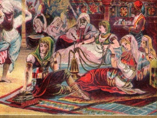 1870s-80s Buchanan & Lyall's Blue Tag Plug Cut Tobacco Harem Image #7D ...