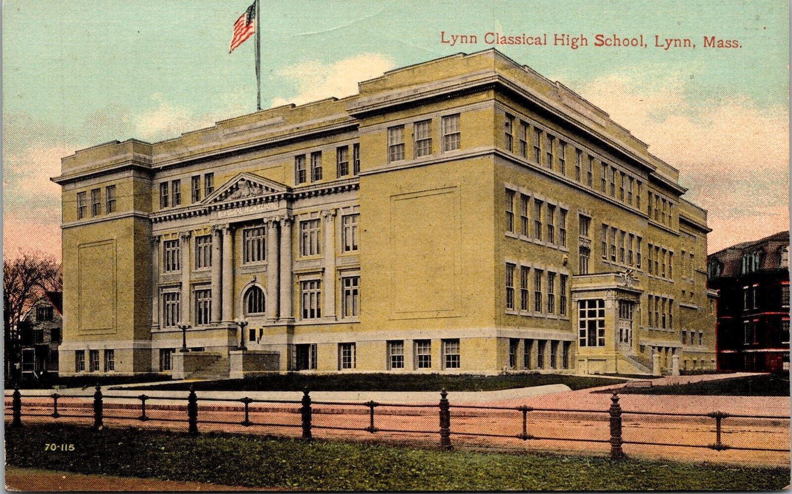 Lynn Classical High School Massachusetts MA Antique Postcard DB UNP ...