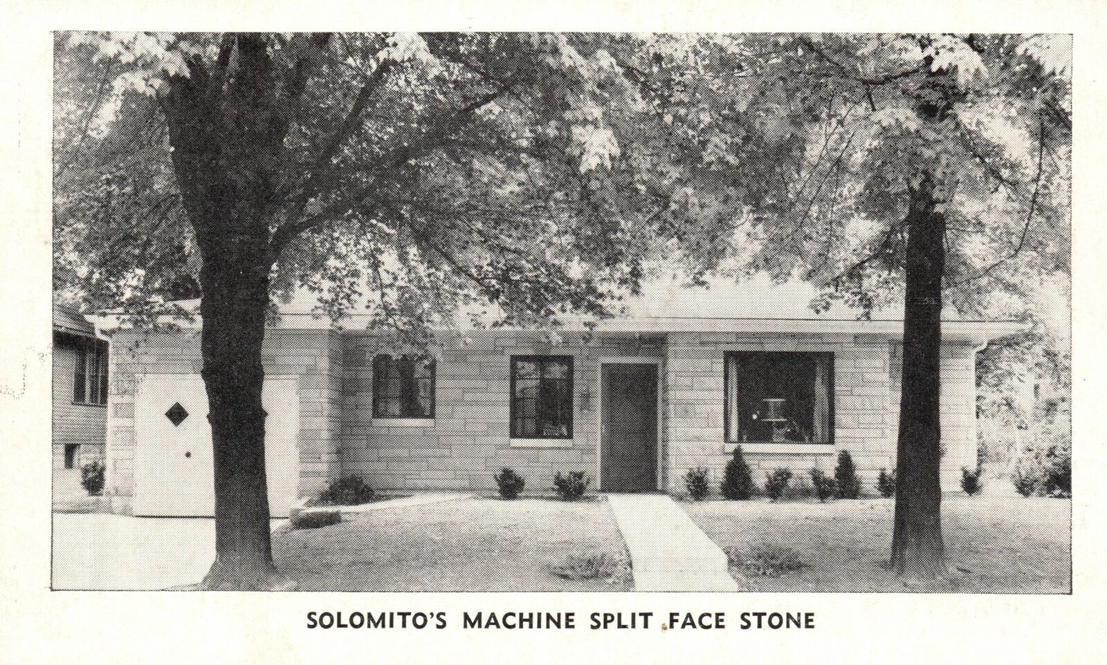 Vintage Postcard Solomito's Machine Split Face Stone Indiana Limestone ...