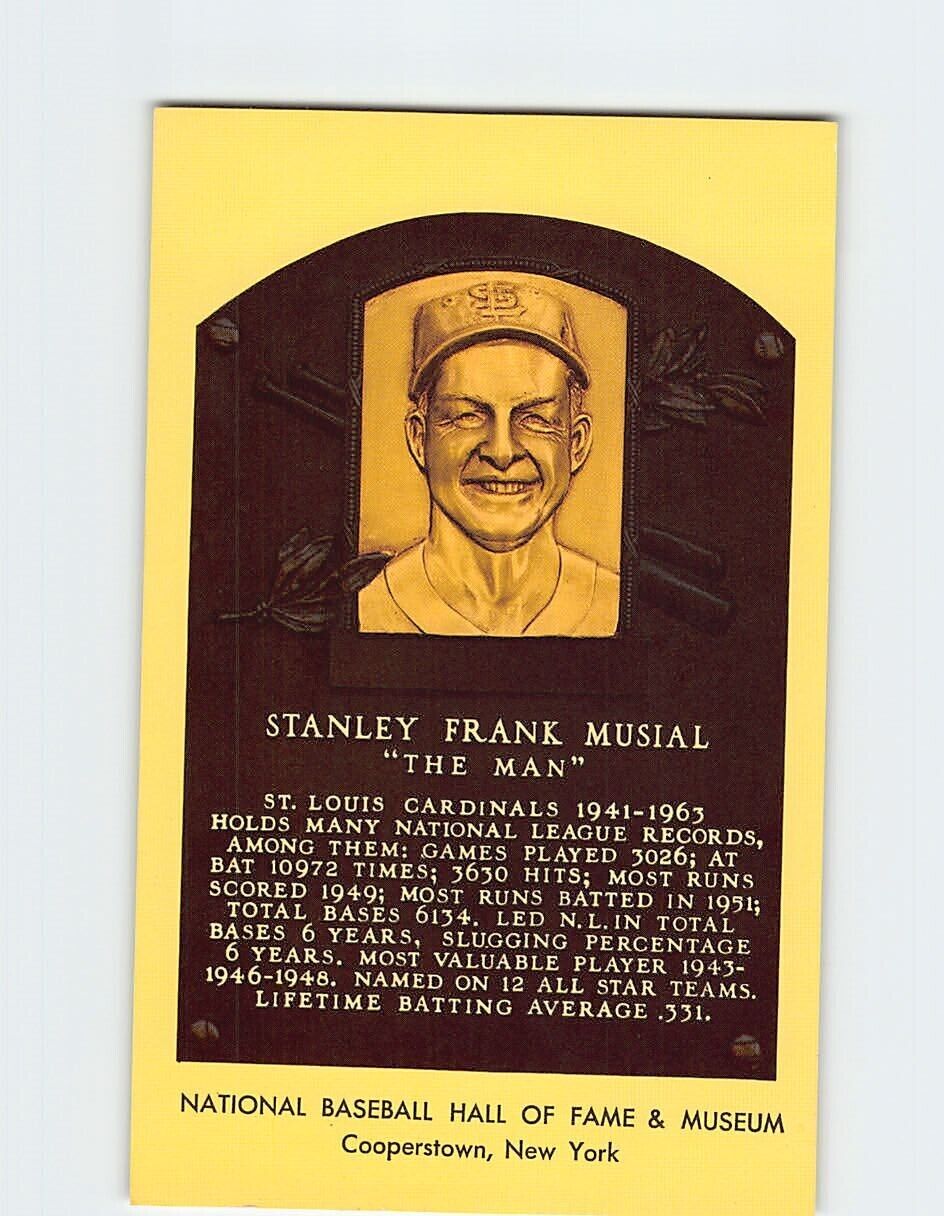 Postcard Stanley F. Musial, National Baseball Hall Of Fame & Museum ...