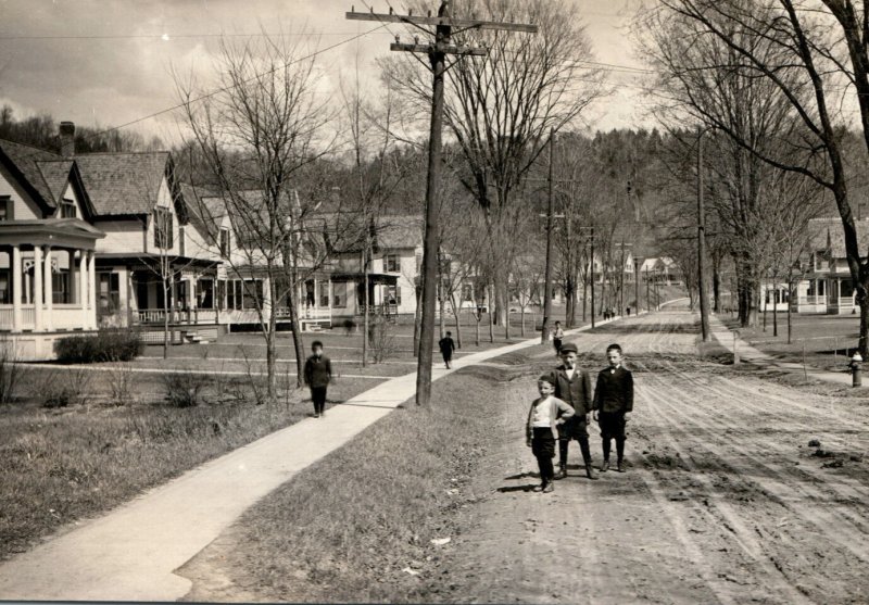 Springfield Vermont RPPC Real Photo Postcard Street Scene Homes ...