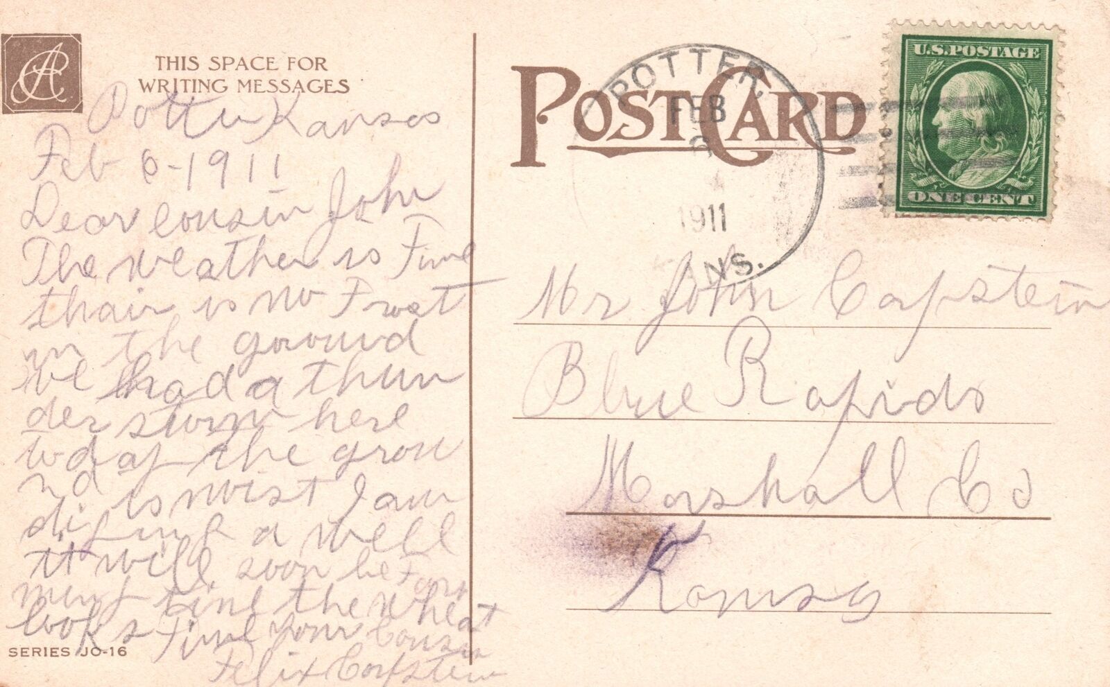 Vintage Postcard 1911 Lovers Couple Fixing The Fence Sweet Moments ...