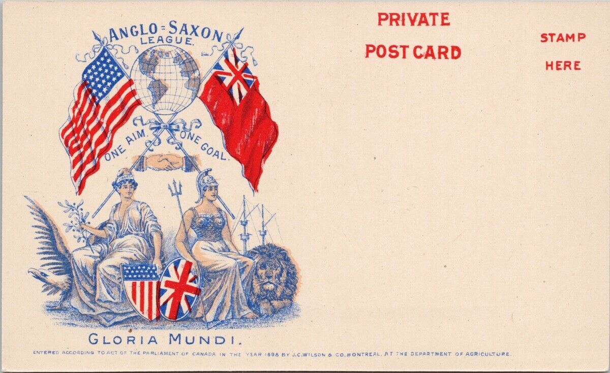 Anglo Saxon League Gloria Mundi Patriotic Flags Lion USA Canada ...