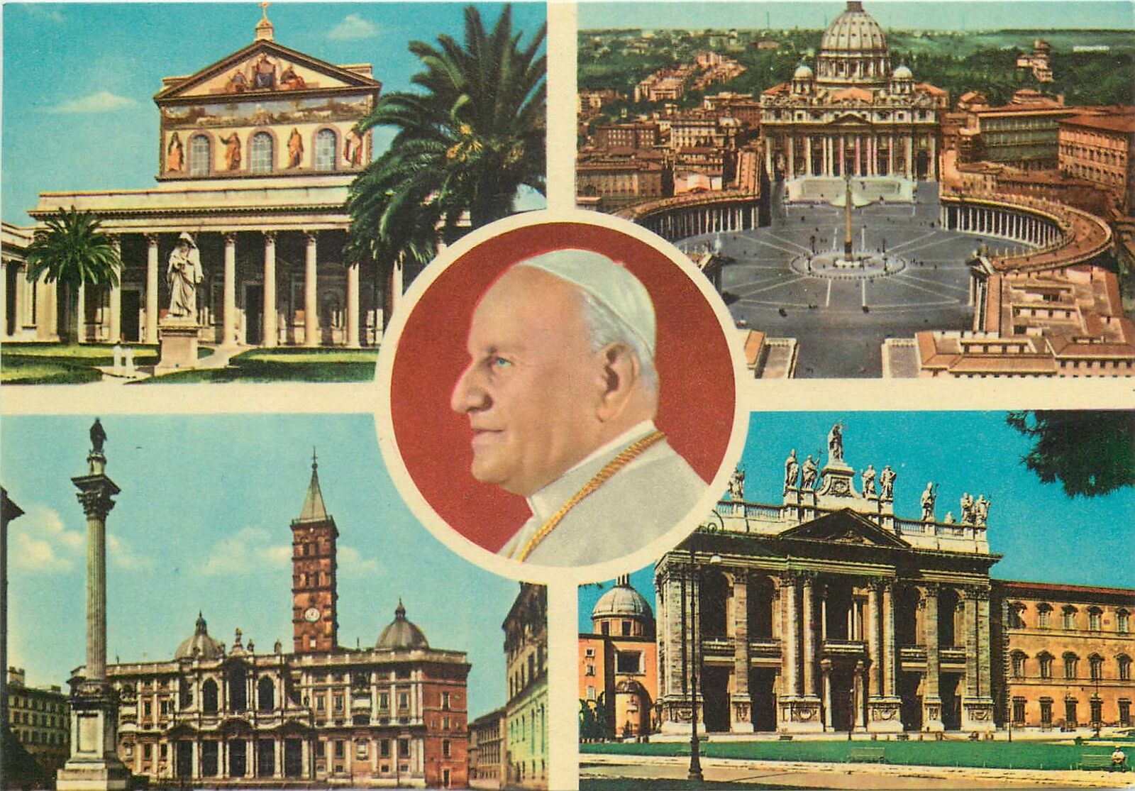 Italy Roma multi view papa church postcard | Europe - Italy - Other ...