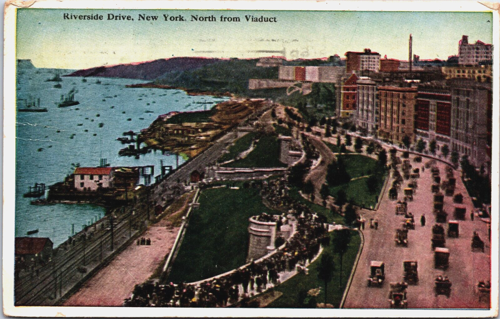 Riverside Drive From Viaduct New York City Vintage Postcard B215 ...