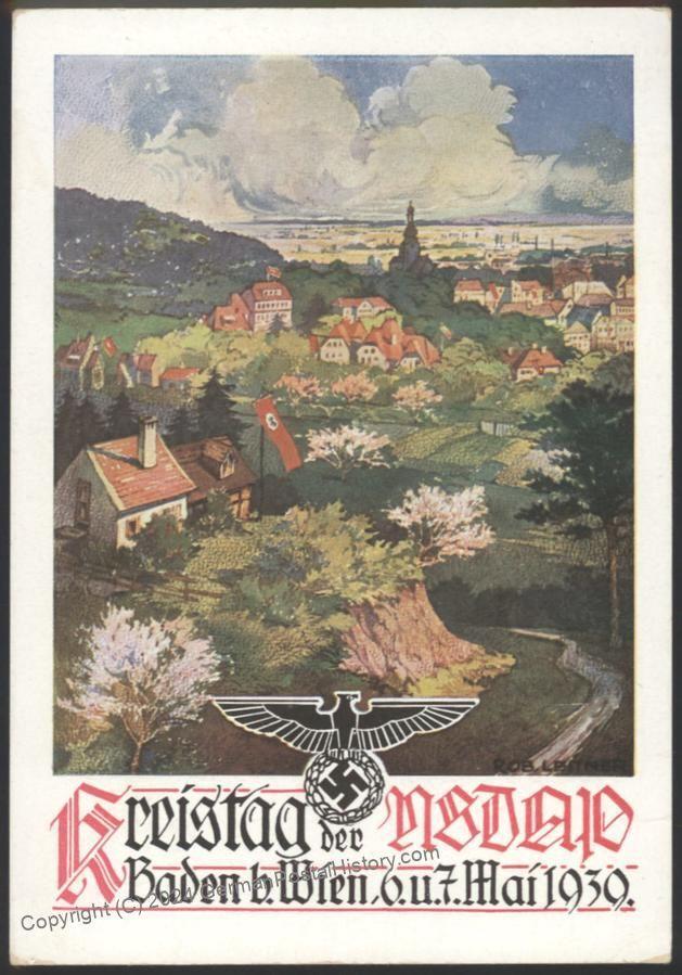 3rd Reich Austria Germany 1939 Baden bei Wien NSDAP Parteitag Cover ...