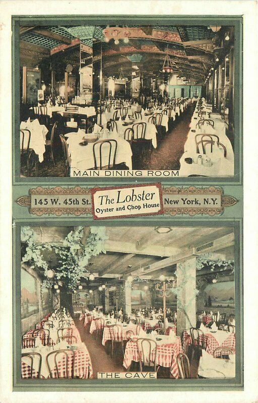 New York 1930s The K Lobster Restaurant Lumitone Photoprint Postcard 21 ...