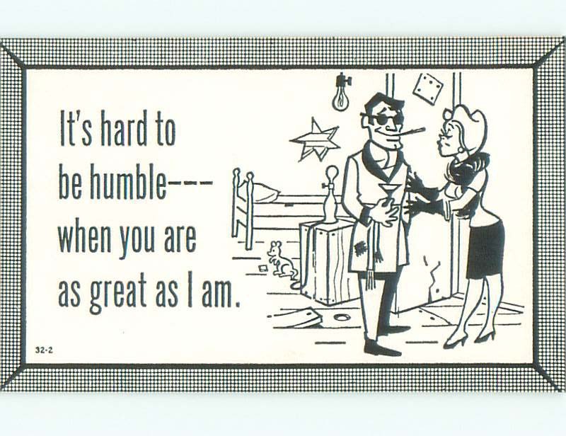 Pre-1980 Comic MAN Says It's Hard to BE Humble to Pretty Woman Ac0212 ...