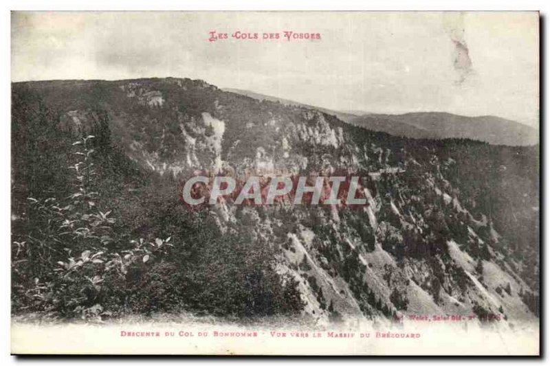 Vosges- descent of the Col du Massif Bonhomme- View to Brezouard -Carte ...