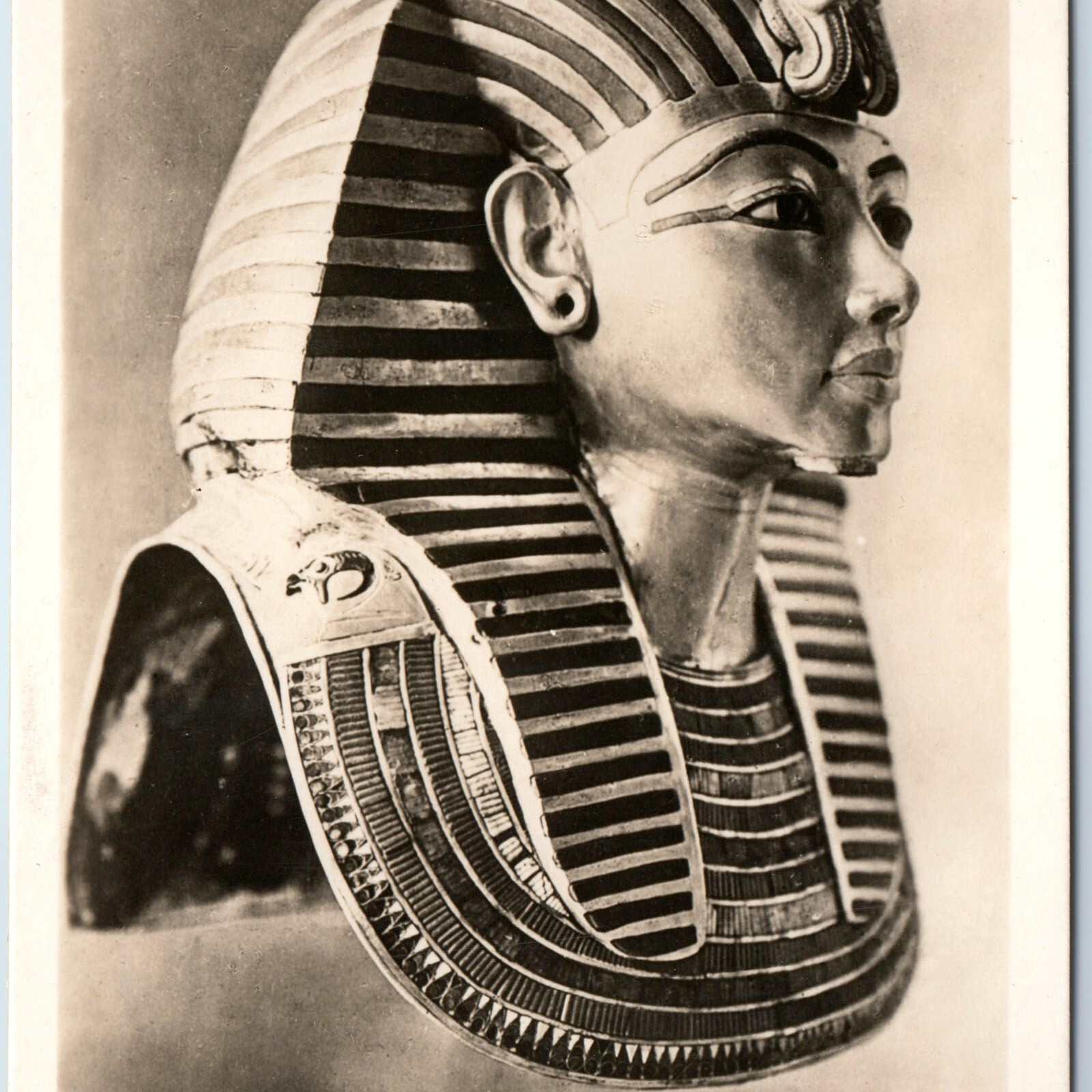 c1920s Egypt RPPC King Tut Tutankhamen Gold Death Mask Profile Pharaoh ...