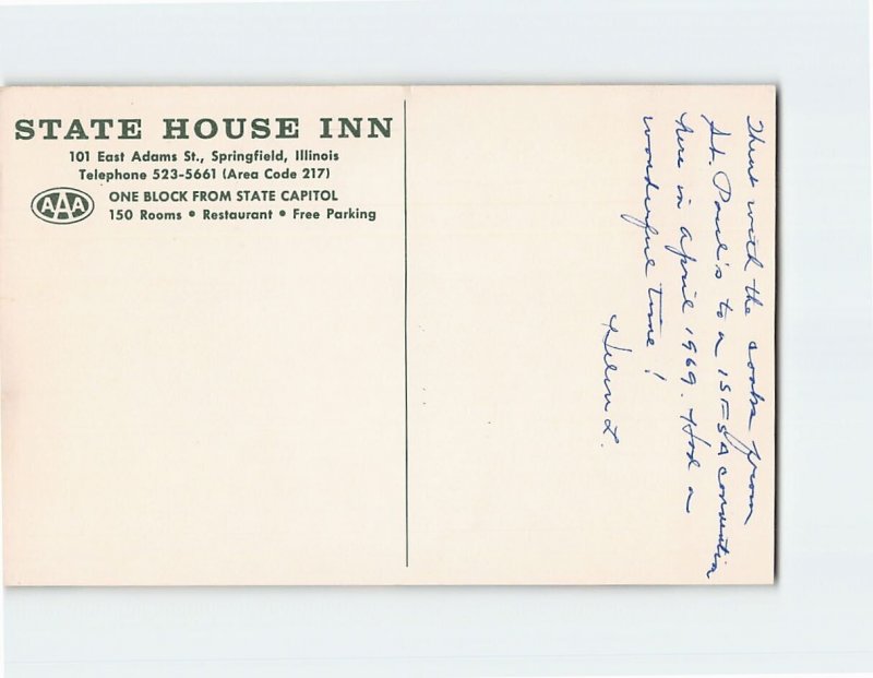 Postcard State House Inn, Springfield, Illinois | United States ...