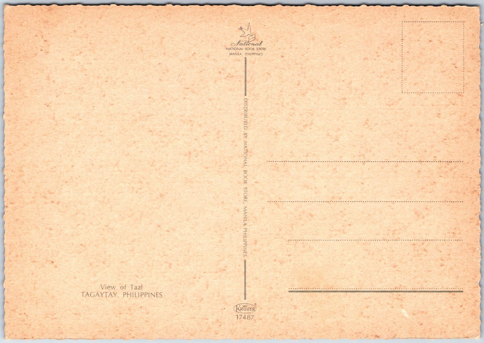 Vintage Continental Size Postcard View of Taal at Tagaytay Phillipines ...