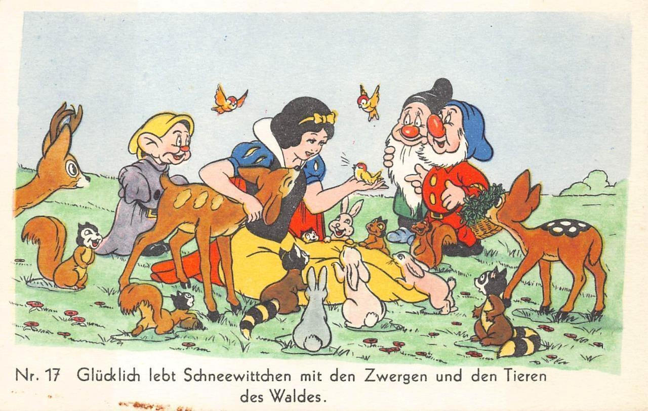 Snow White NR. 17 Germany Walt Disney Postcard (C. 1930s) | Europe ...
