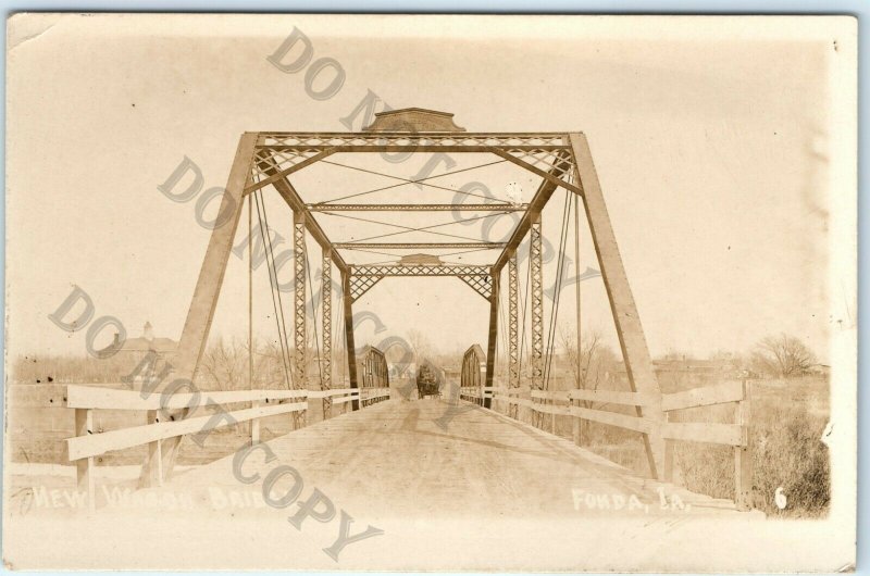 1910s Fonda, IA RPPC New Wagon Wrought Iron Bridge Co Canton Real Photo ...