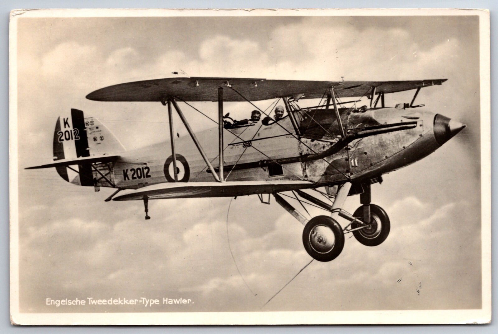 English Biplane-Type Hawker 2-Seater Aircraft~1930s~RPPC | Other ...